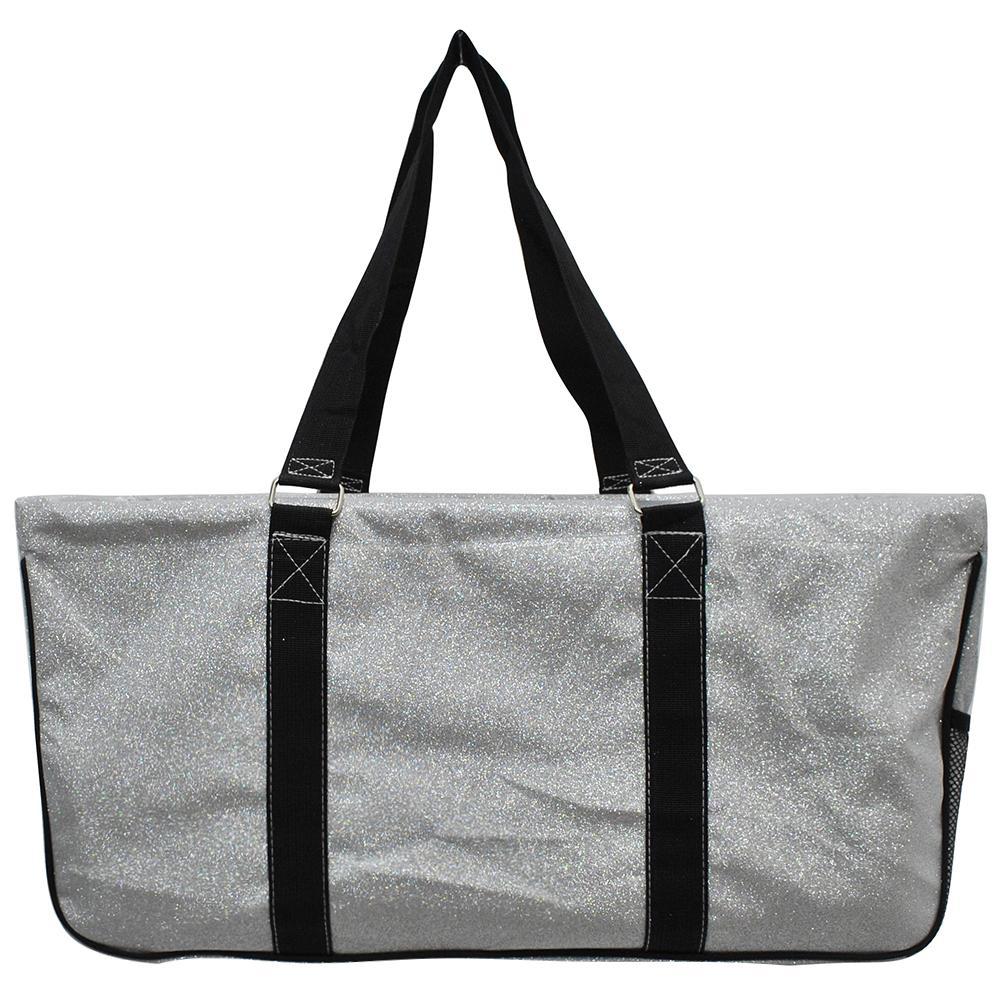 Low-Cost Wholesale Silver Glitter NGIL Utility Bag In Bulk | MommyWholesale.com