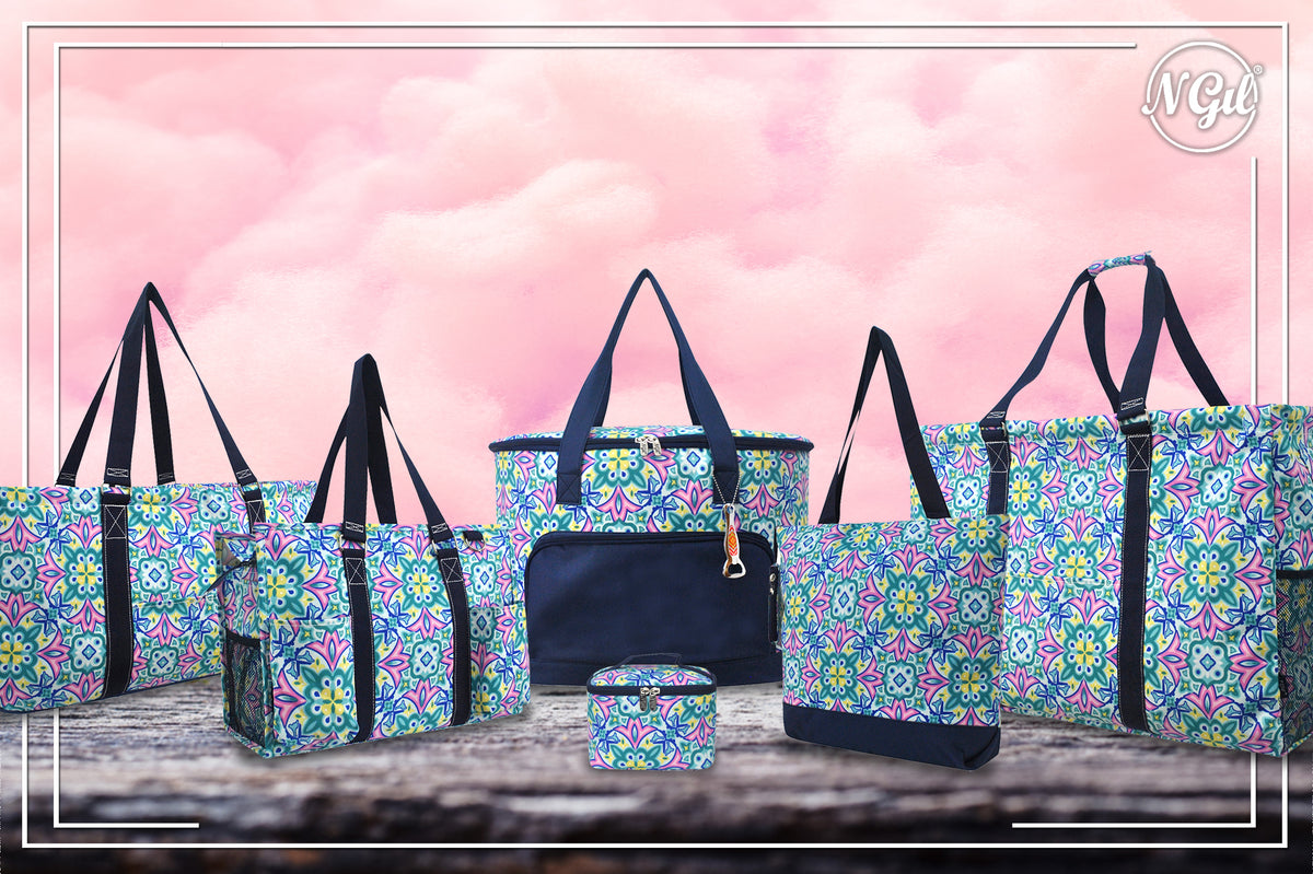 Low-Cost Fall Floral Reusable Tote Bags