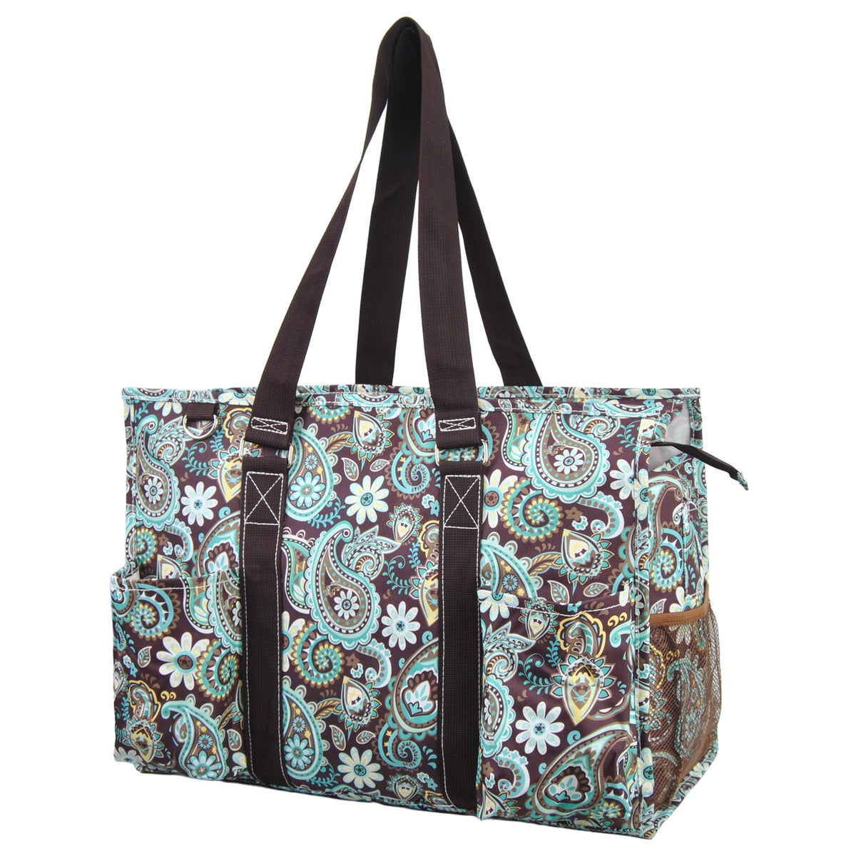 Teal Harmony NGIL Zippered Caddy Large Organizer Tote Bag ...