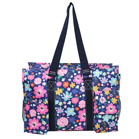 Lilac Floral NGIL Zippered Caddy Large Organizer Tote Bag ...