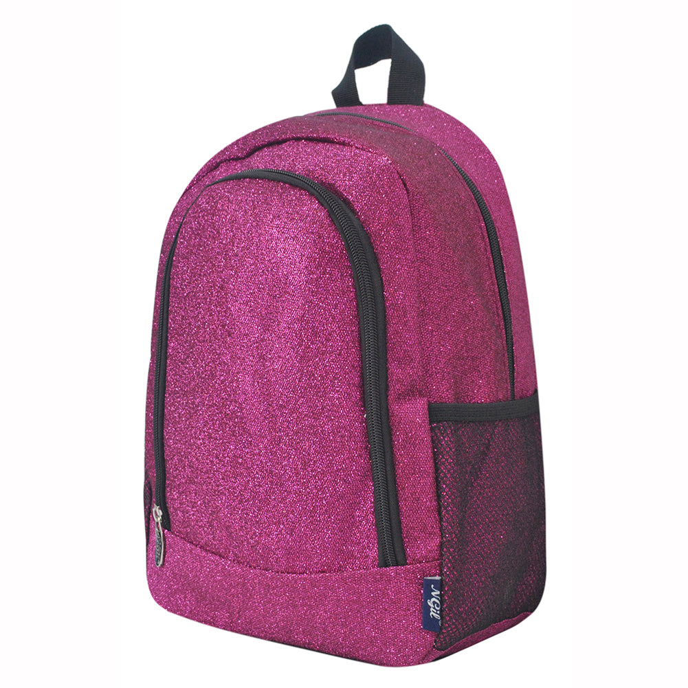 Hot Pink Glitter Medium Size NGIL Canvas School Backpack In Bulk ...