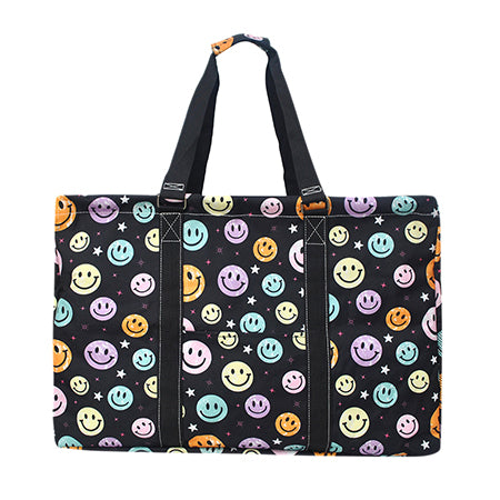 Smiley Faces NGIL Mega Shopping Utility Tote Bag | MommyWholesale.com